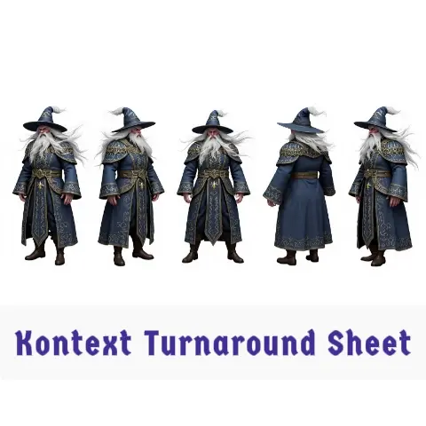 Flux Kontext Character Turnaround Sheet LoRA