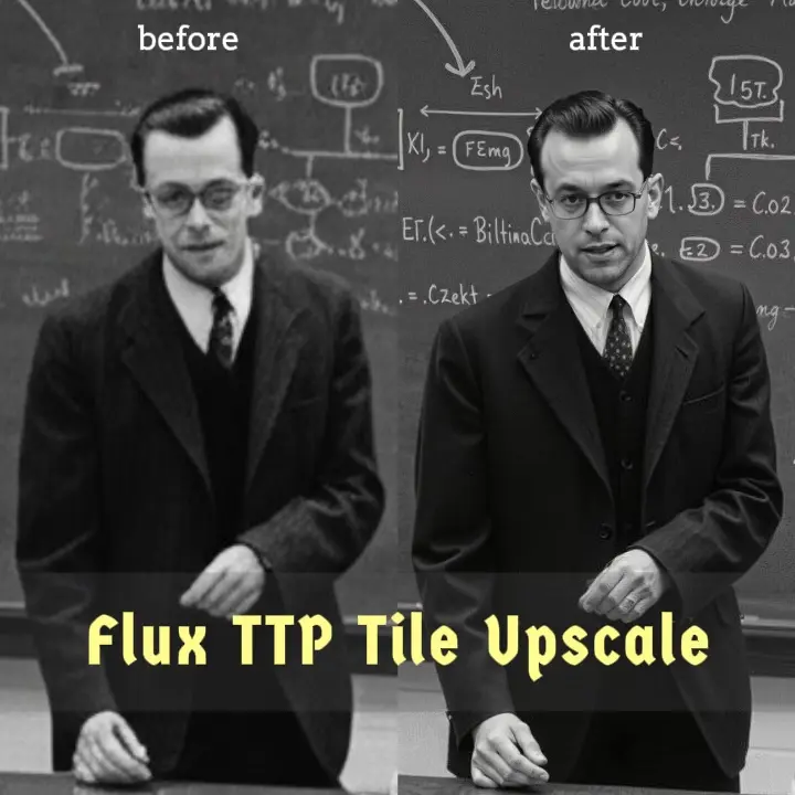 Flux Upscaler | TTP Tile Face Restoration & 4K Upscaling