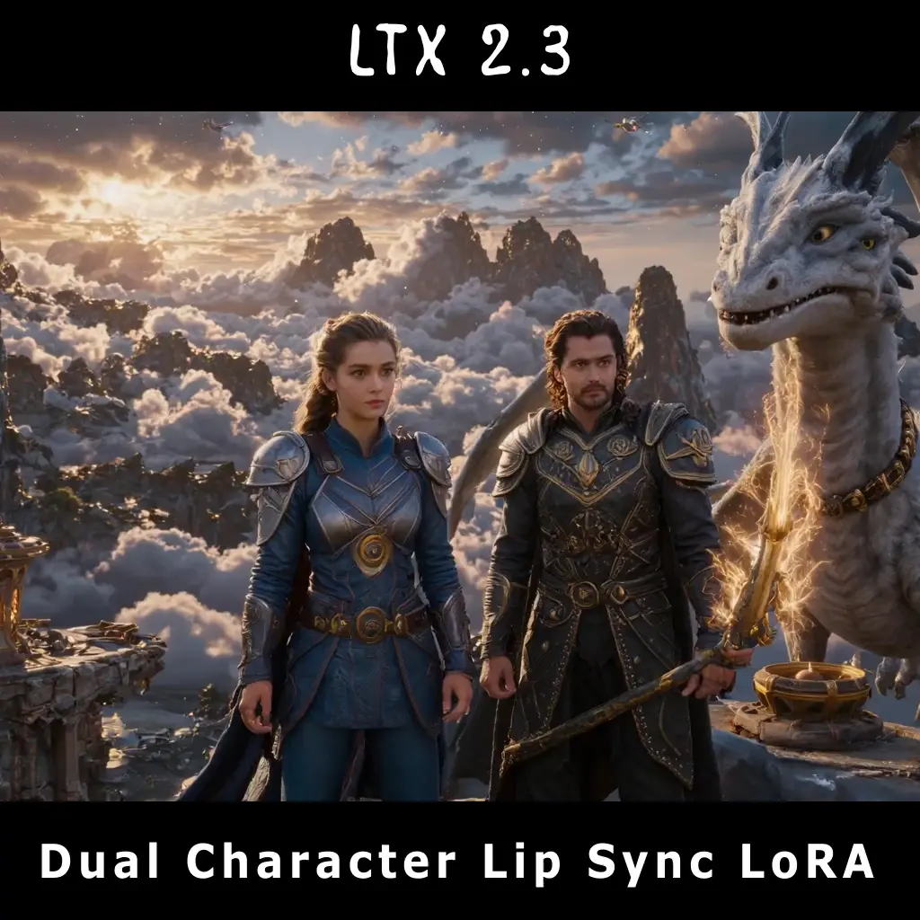 LTX 2.3 Dual Character Lip Sync LoRA in ComfyUI | Dual Speaker Animation
