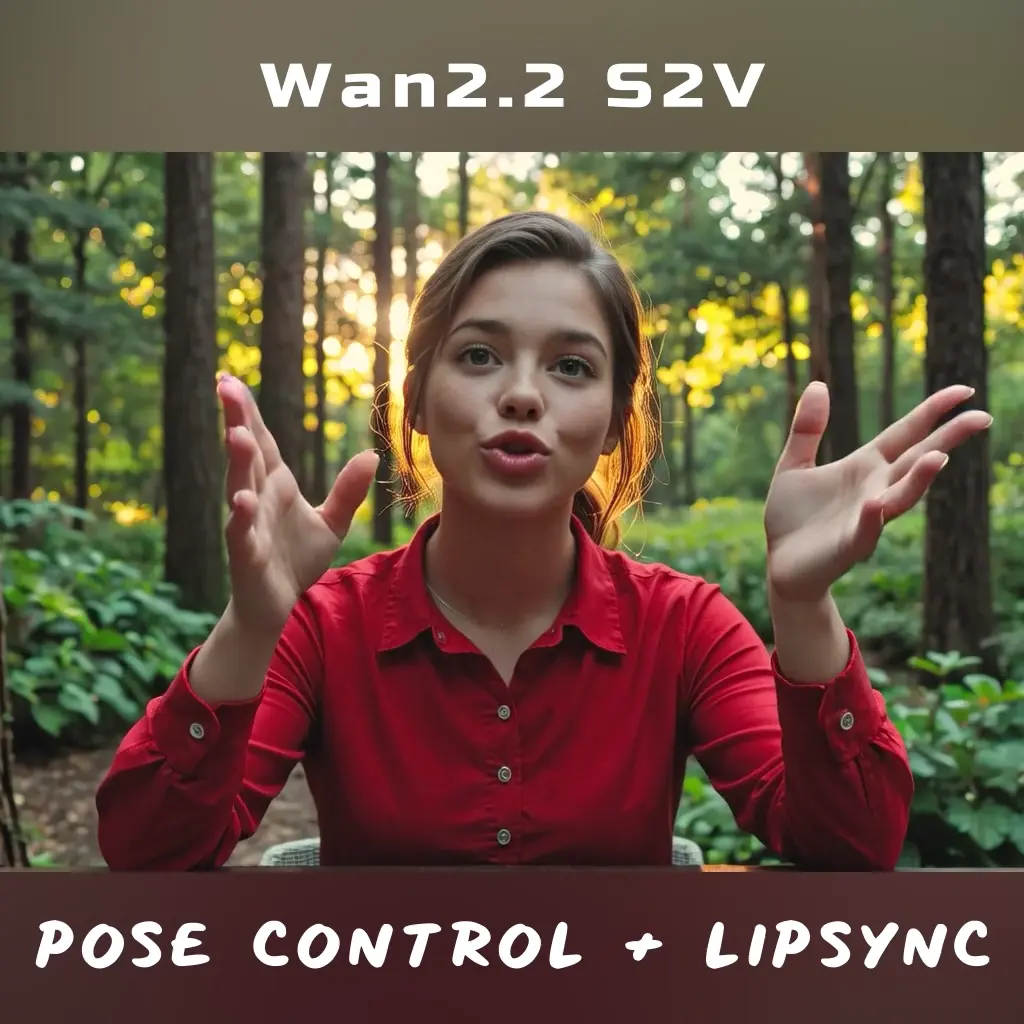 Pose Control LipSync with Wan2.2 S2V in ComfyUI | Audio2Video