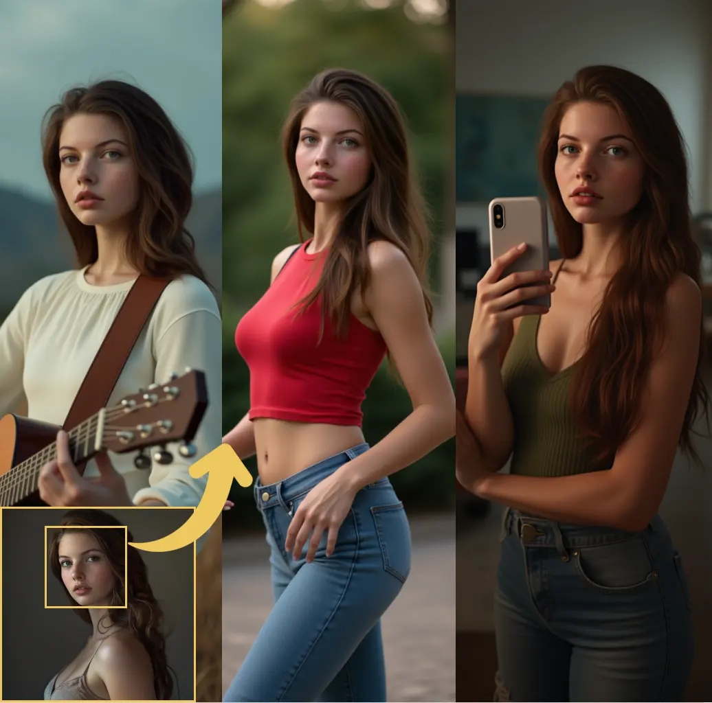 使用 Flux PuLID 的真实面部交换