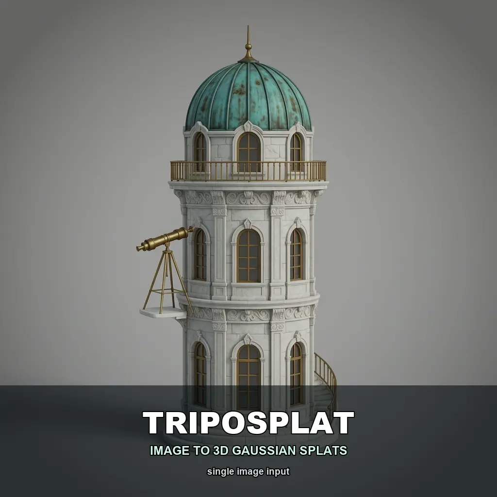 TripoSplat image to 3D Gaussian Splats workflow in ComfyUI | Image2Model